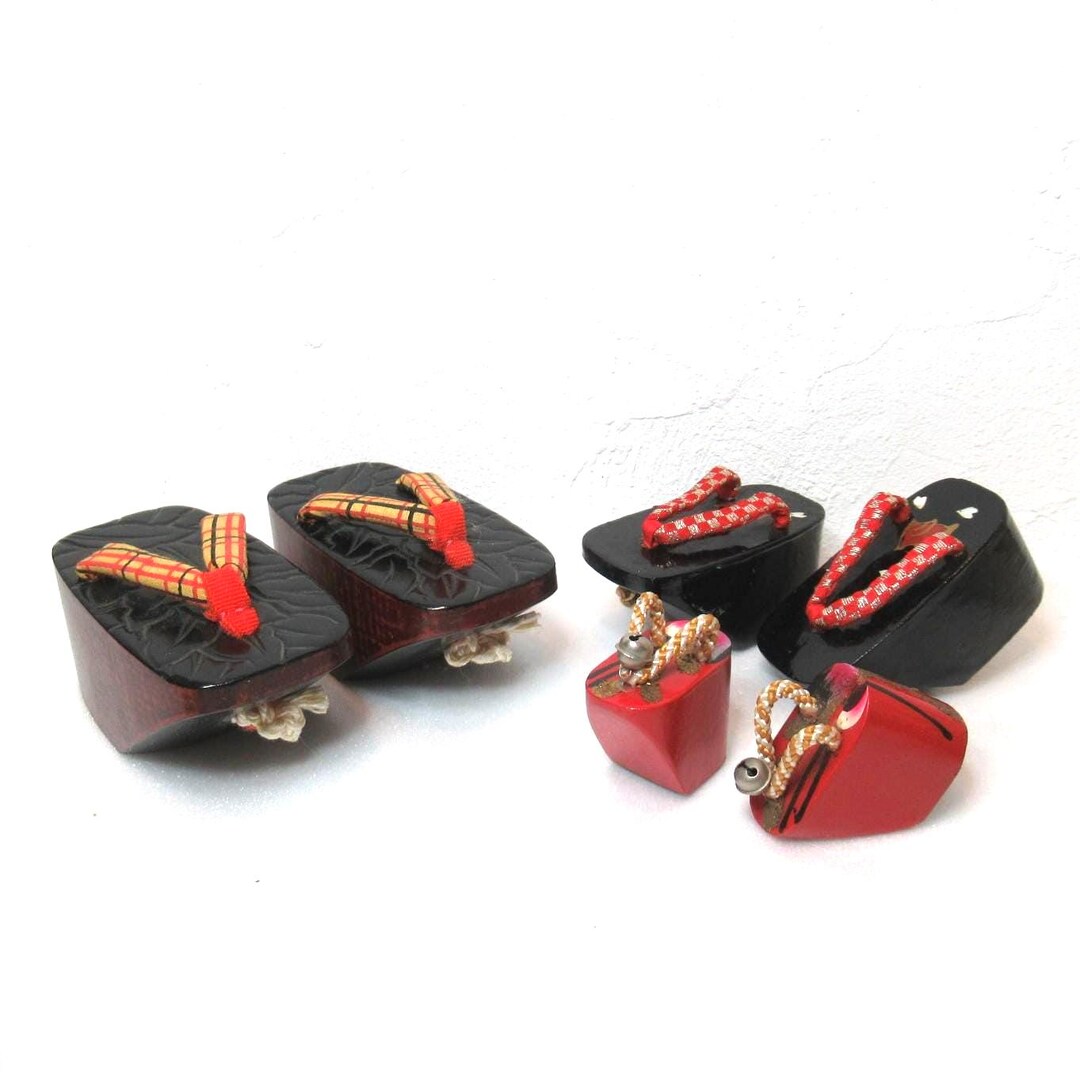 Vintage Wooden Small Geta Object Set. Vintage 1960-70s. Japanese Folk ...