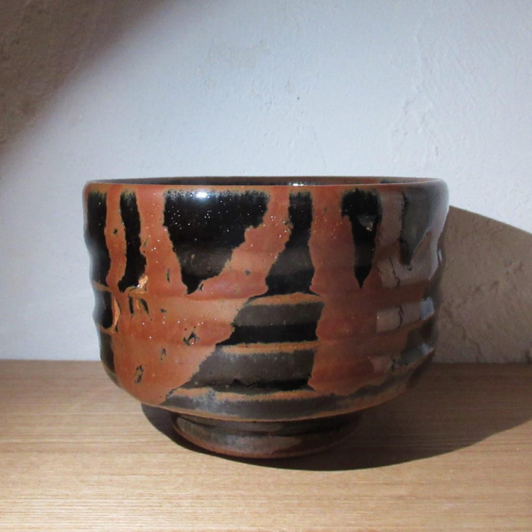 Mashiko Ware, tenmoku Glaze Chawan Tea Bowl by Takashi Shiraishi 1934 ...