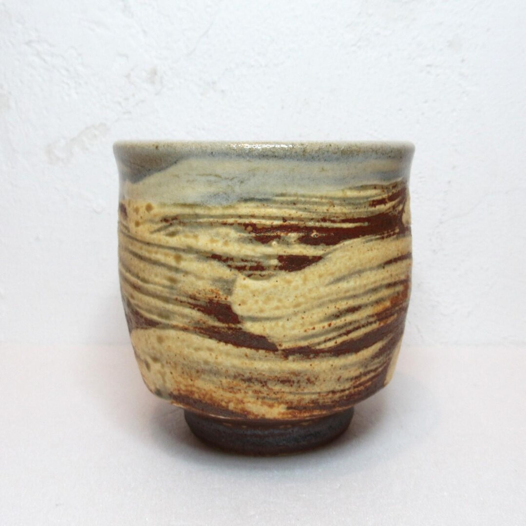 Mashiko Ware, hakeme Yunomi Teacup by Shosaku Akashi b.1946. 280ml ...