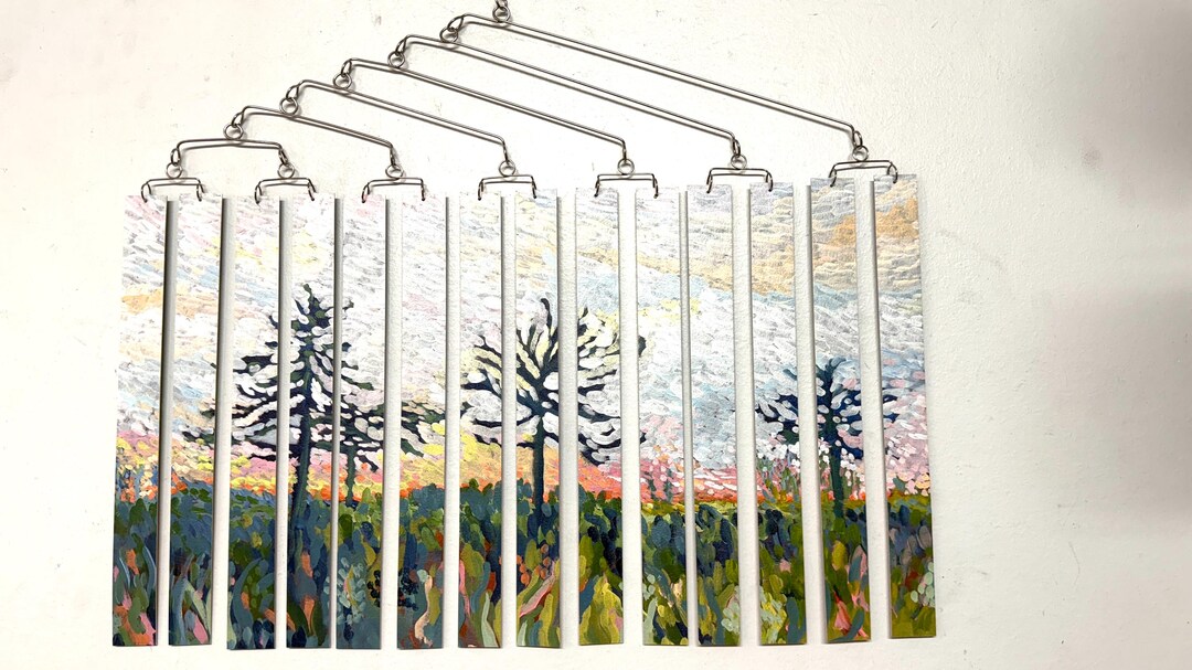 Art Mobile Sculpture Hand Painted One of a Kind Moving Painting Series ...