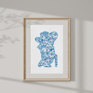 Colonel Reb Ole Miss Digital Watercolor Print - Chinoiserie Decor - Etsy