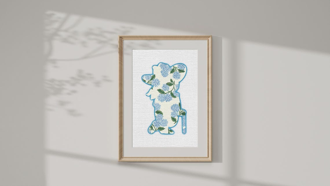 Colonel Reb Ole Miss Digital Watercolor Print - Chinoiserie Decor - Etsy