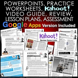 Psychology Thinking & Language Unit Ppts, Guided Notes, Worksheets ...