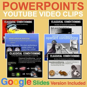 Psychology: Learning Powerpoint / Google Slides + Video Clips & Guided ...