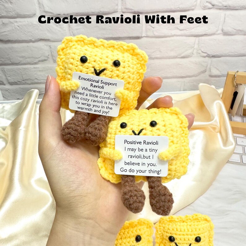 Crochet Ravioli Pattern: Beginner-friendly Emotional Support Toy (PDF Download, Includes Video ...