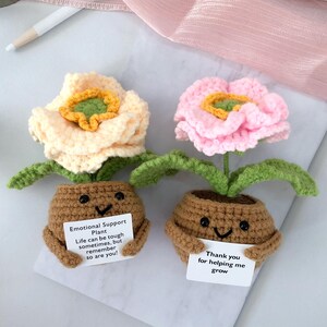 Crochet Opening Tulips/corn Poppy/lavender,crochet Flower Pot Plant,emotional Support,mental ...