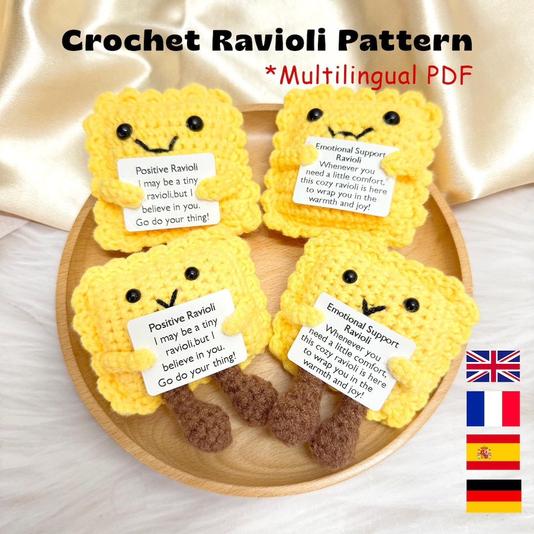 PDF Instant Download, Crochet Ravioli Pattern, Multilingual PDF ...