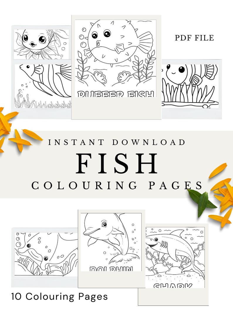 Fish Coloring Pages: 10 Fun and Educational Activity Sheets for Kids ...