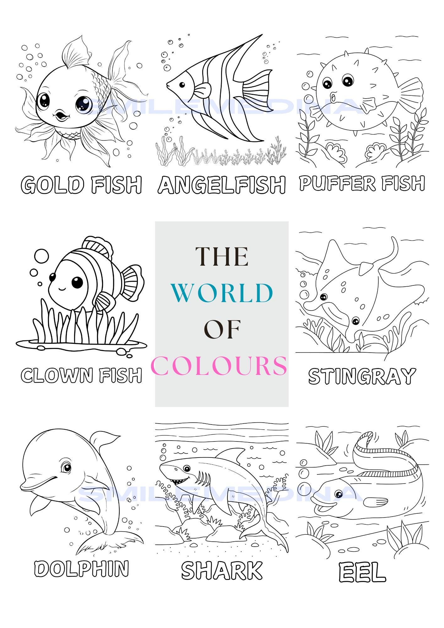 Fish Coloring Pages: 10 Fun and Educational Activity Sheets for Kids ...