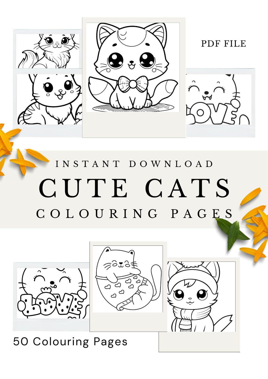 Cat Coloring Pages: 50 Printable Fun Coloring Pages for Kids, Teens ...