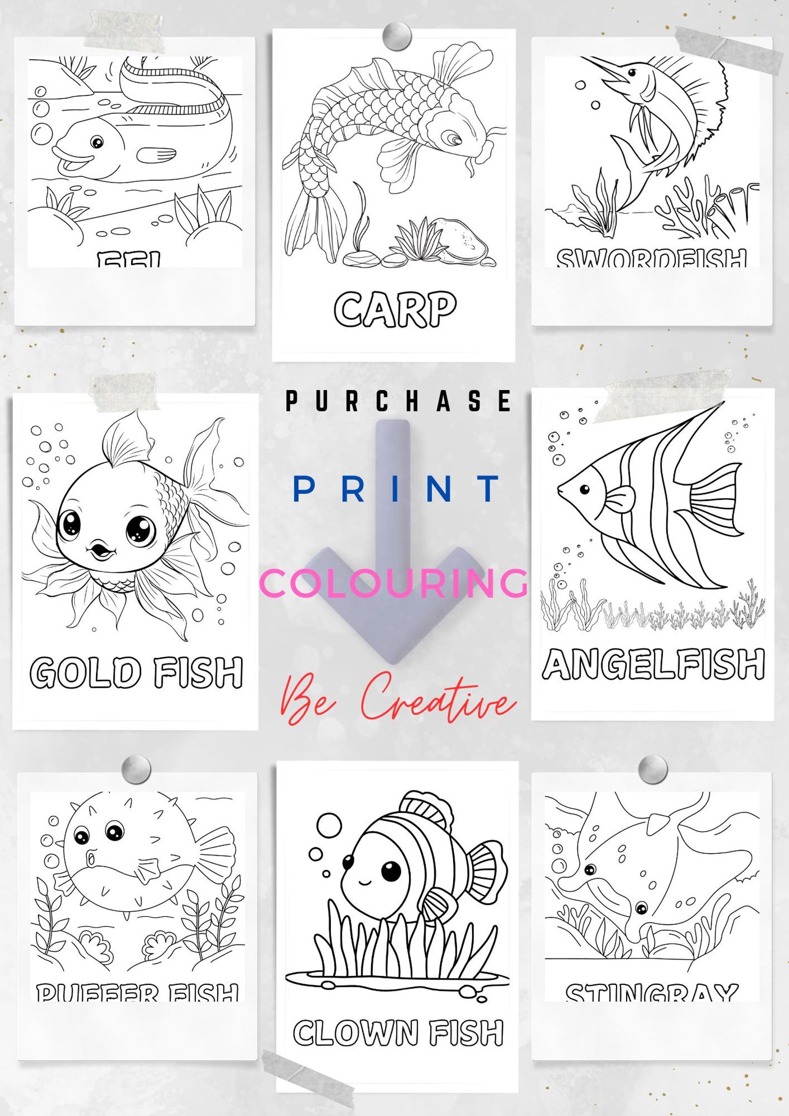 Fish Coloring Pages: 10 Fun and Educational Activity Sheets for Kids ...