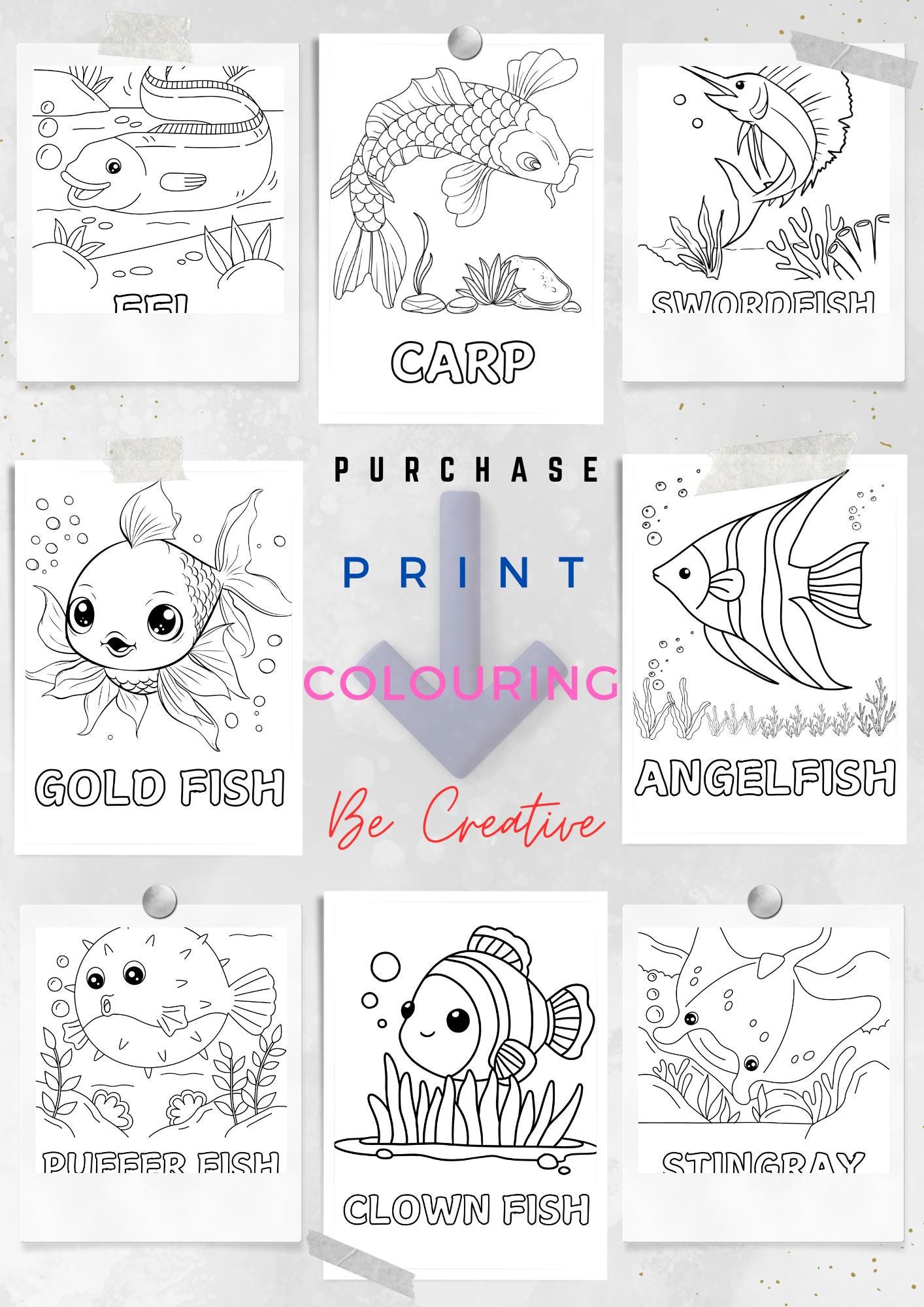 Fish Coloring Pages: 10 Fun and Educational Activity Sheets for Kids ...
