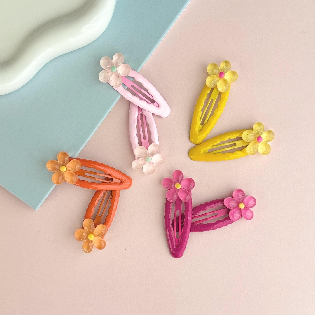 Colorful Daisy Hair Clips for Girls – Flower Barrettes, Bright Hair ...