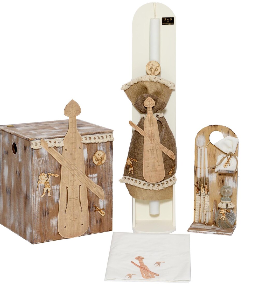 Greek Orthodox Baptism Set for Boy, Ladopana Oil Set Greek Baptism ...