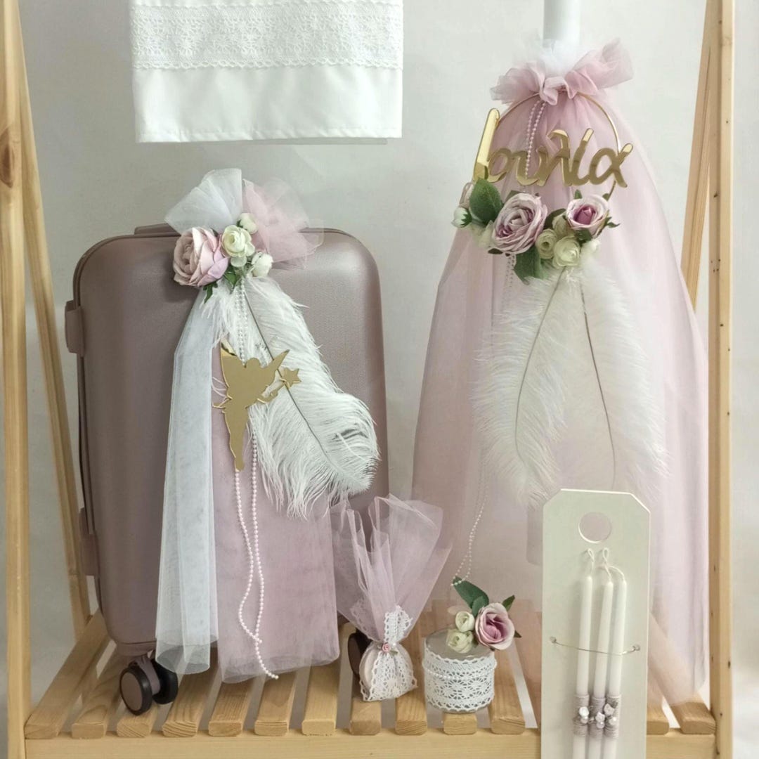 Greek Orthodox Baptism Set Floral Baptism Set, Personalized Baptism Set ...