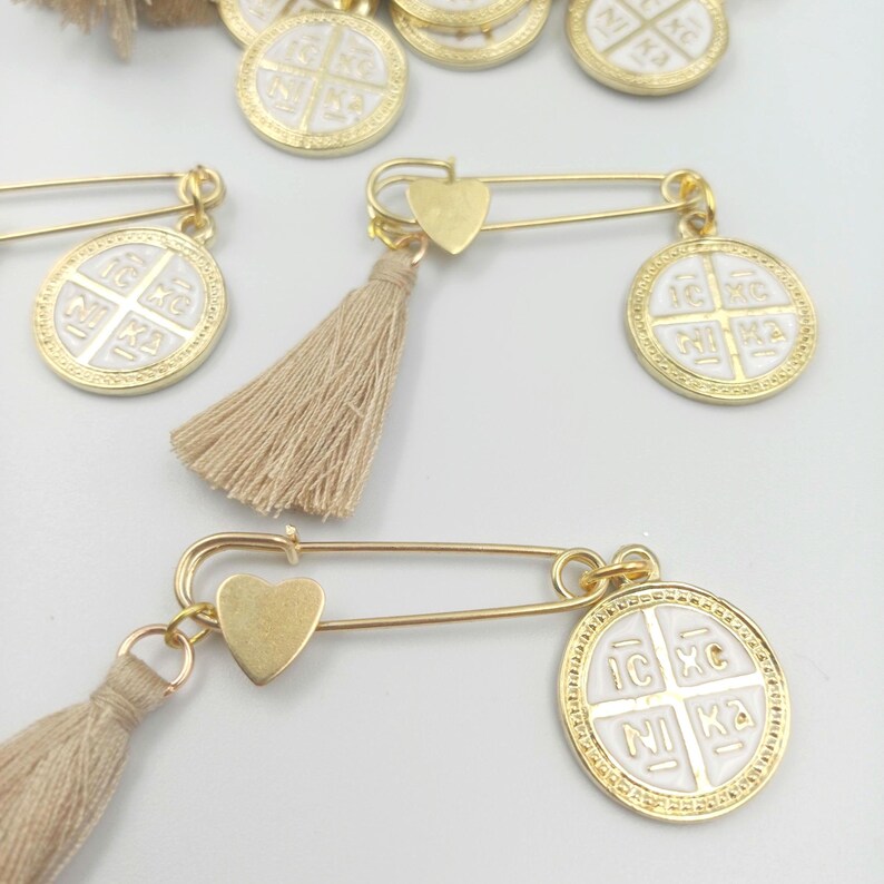 Greek Orthodox Baptism Safety Pin Martyrika Christening Cross Favors ...