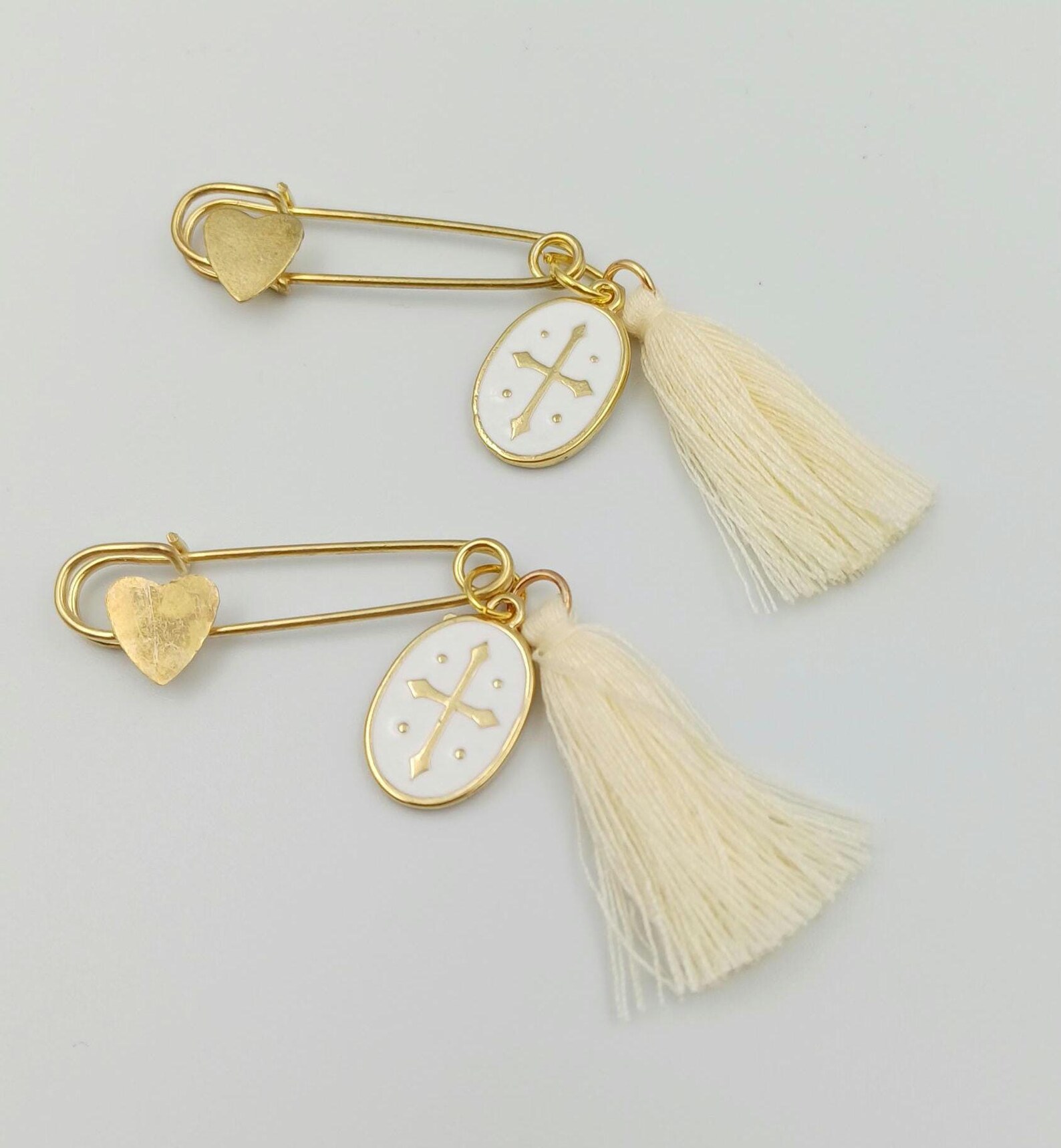 10 Pcs,safety Pins Martirika-greek Baptism, Kostantinato Cross ...