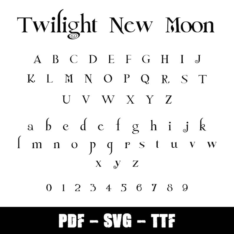 Vampire Saga Font: Twilight Inspired (SVG, TTF, PDF) - Etsy