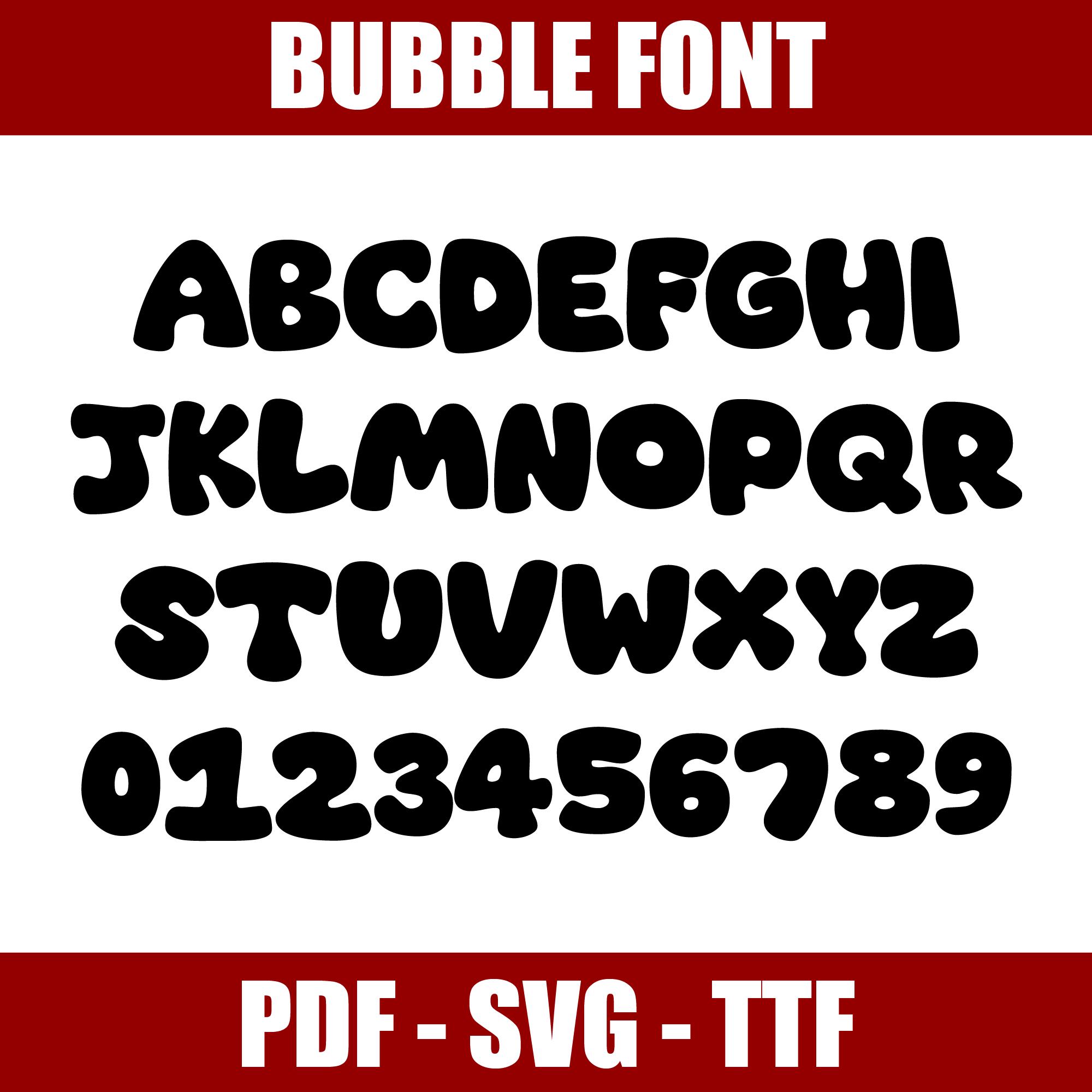 Retro Bubble Font: Groovy Alphabet SVG, PDF, TTF (digital Download) - Etsy