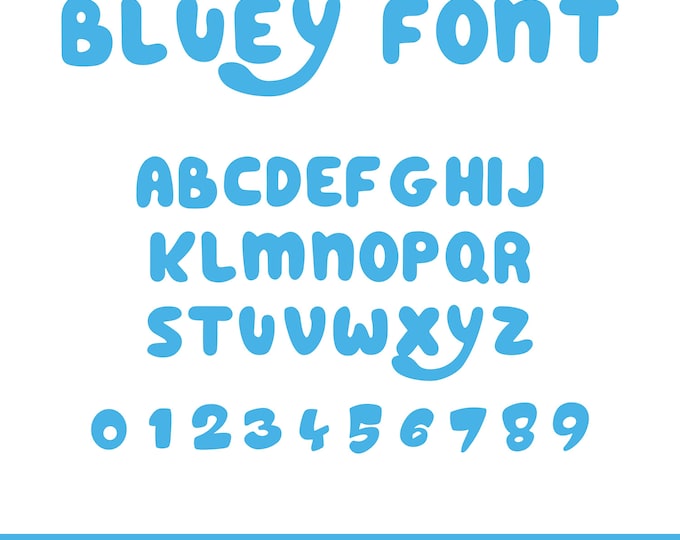 750 Bluey SVG, Bluey Vector, Bluey Alphabeth, Cutfile, Cliparts - Etsy