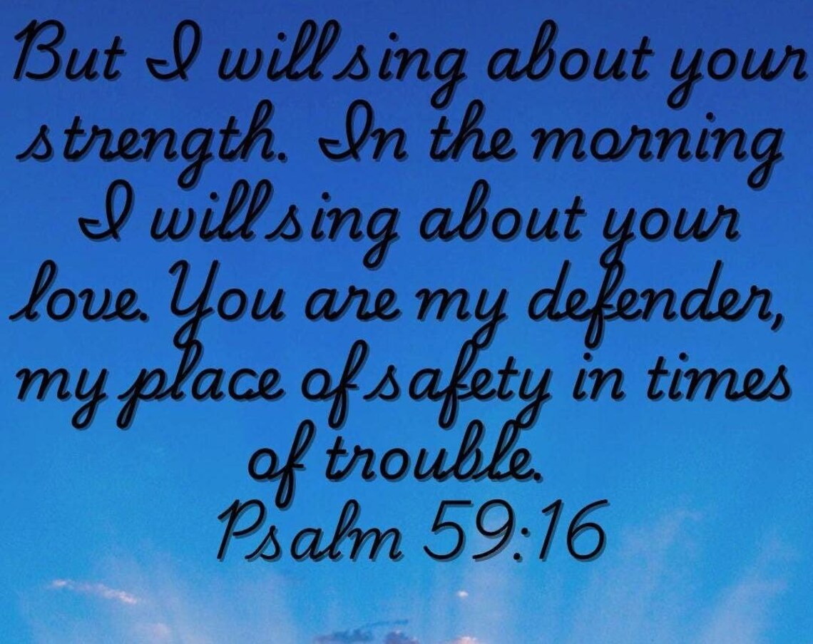 Psalm 59:16 ESV - Etsy