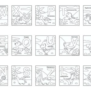 ABC Dinosaur Coloring Book for Kids | Fun Alphabet and Dinosaur Pages ...