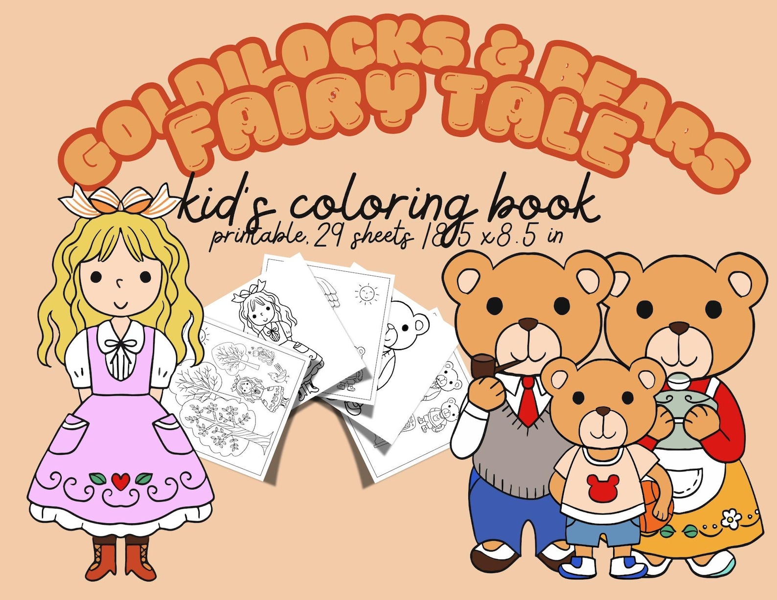 Goldilocks & the Three Bears Coloring Pages: DIY Fairy Tale Theatre ...