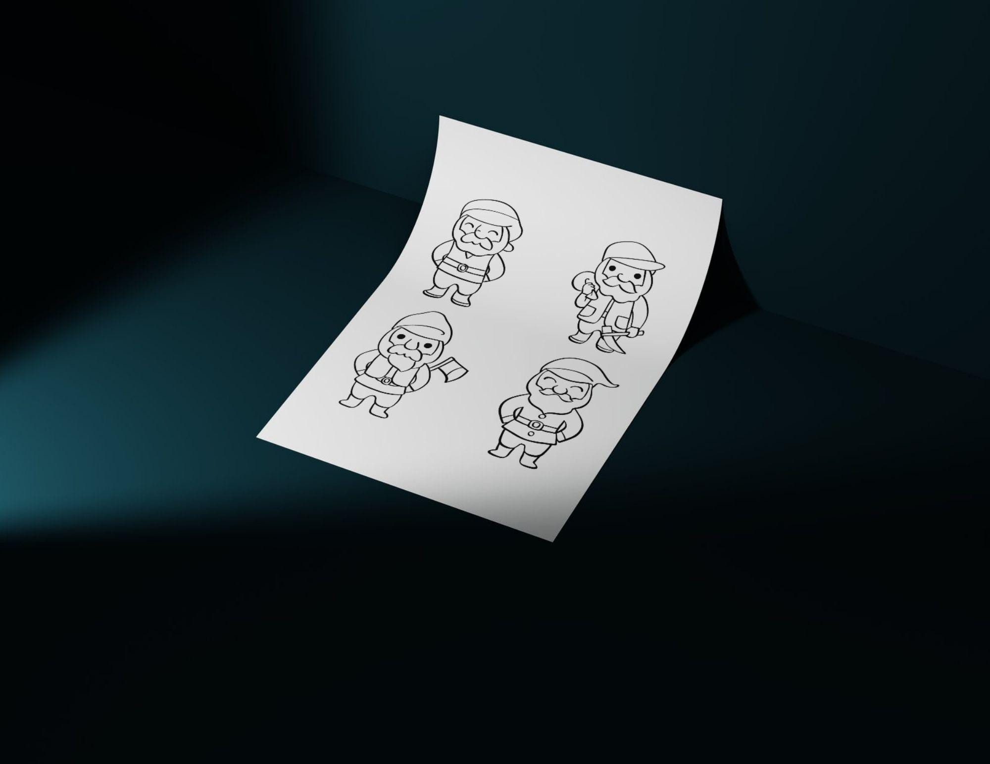 Snow White Coloring Pages: Fairy Tale Storybook + DIY Puppet Cutouts ...