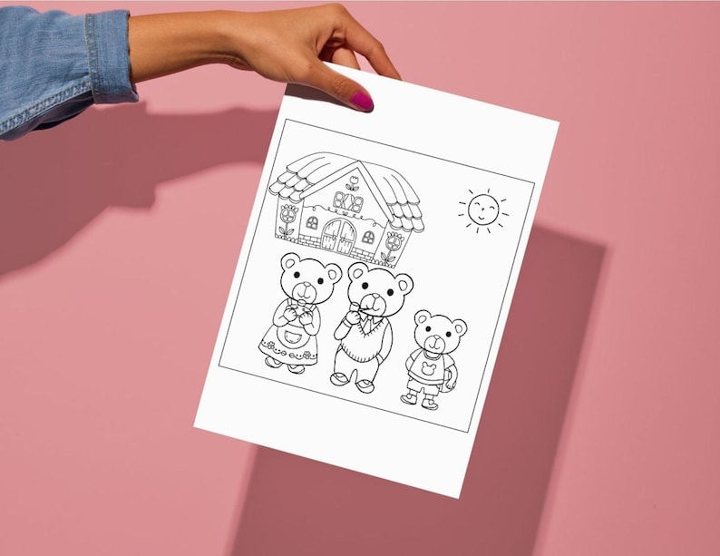Goldilocks & the Three Bears Coloring Pages | Fairy Tale Storybook ...