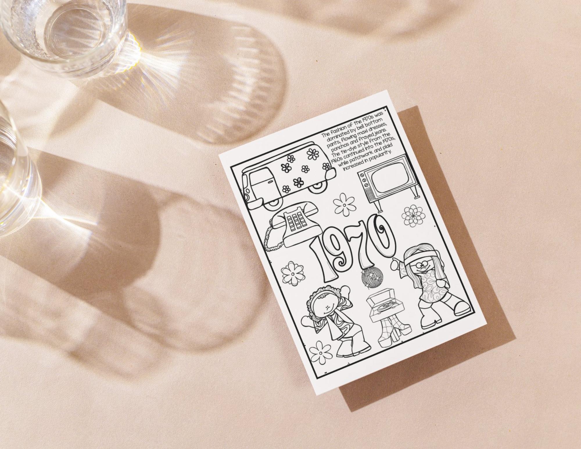 American History 20th Century Coloring Book | Educational Printable ...