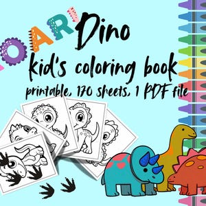 Dinosaur Coloring Book for Kids | Fun and Cute Dinosaur Coloring Pages ...