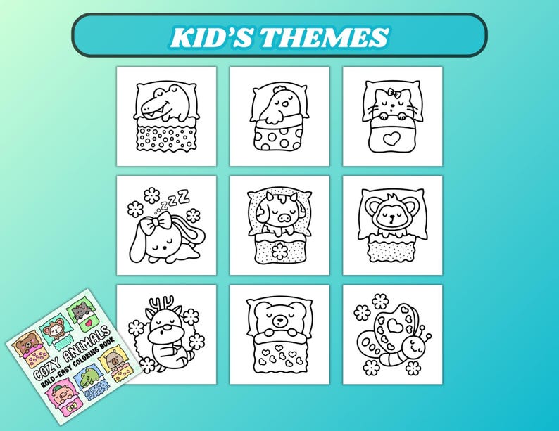 Ultimate Cute Bold & Easy Coloring Book Bundle | 8000+ Fun Printable ...