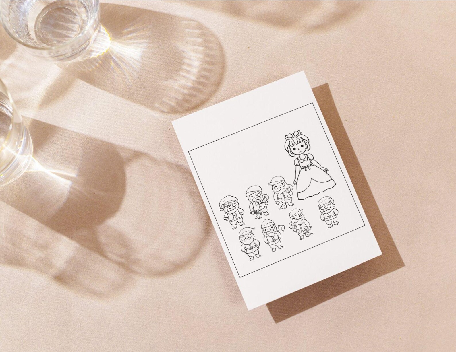 Snow White Coloring Pages: Fairy Tale Storybook + DIY Puppet Cutouts ...