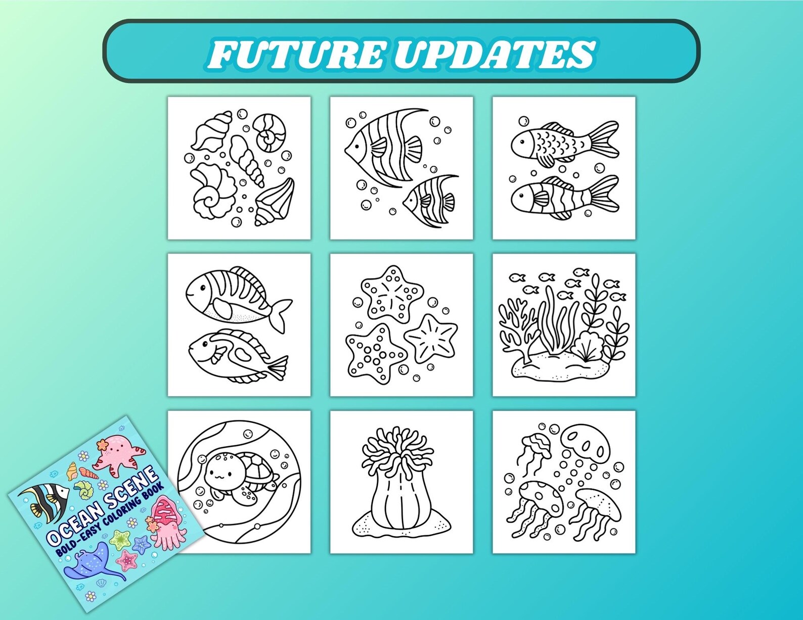 Ultimate Cute Bold & Easy Coloring Book Bundle | 8000+ Fun Printable ...