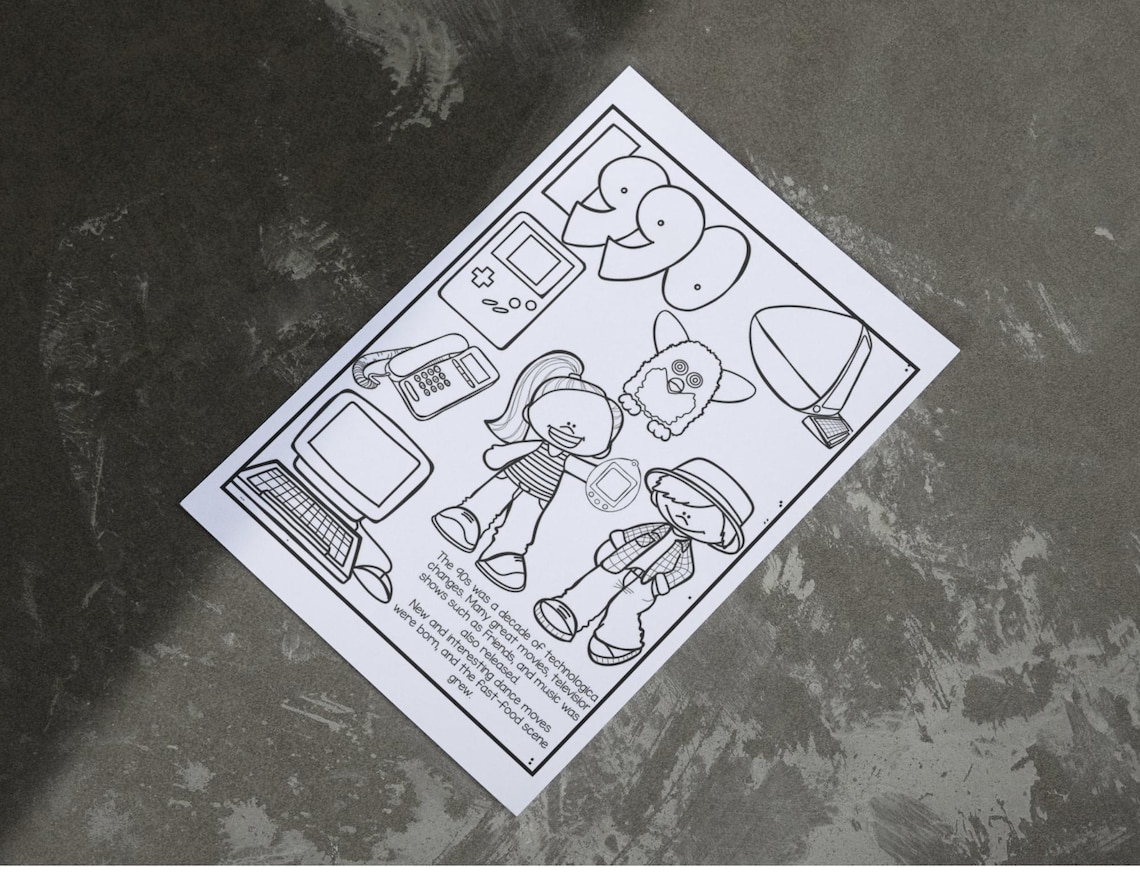 American History 20th Century Coloring Book | Educational Printable ...