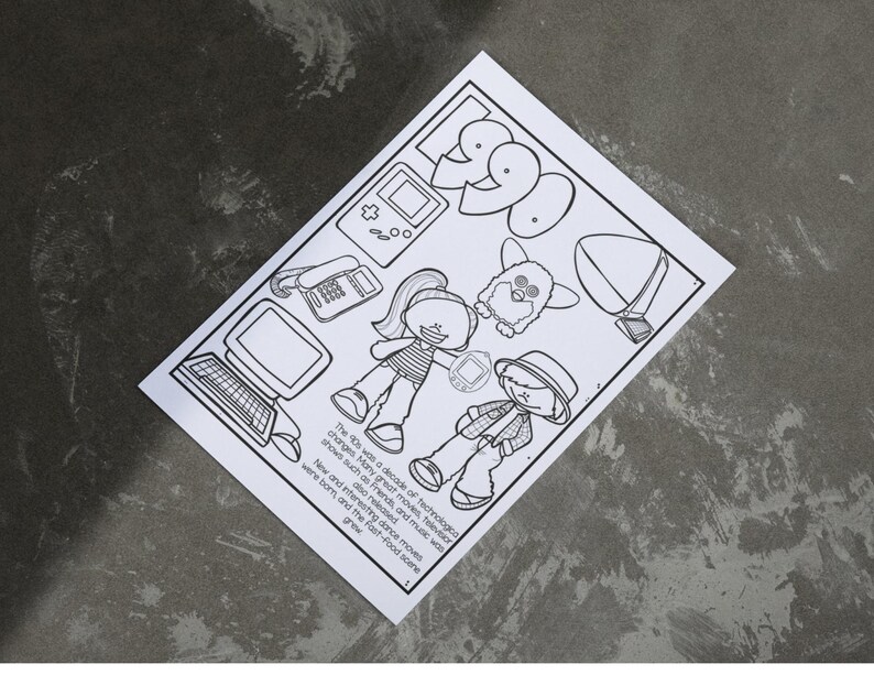 American History 20th Century Coloring Book | Educational Printable ...