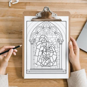 Nativity Christmas Kids Coloring Book: Religious Holiday Activity (PDF ...