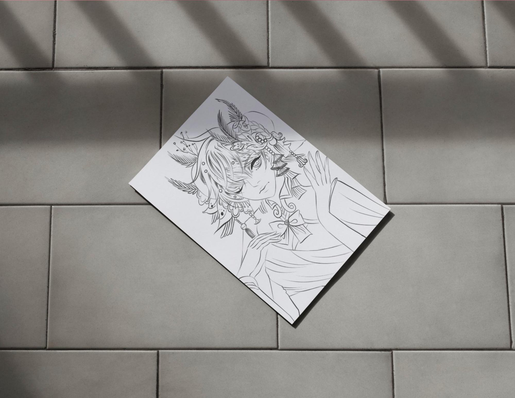 Manga Anime Coloring Book: Hand-drawn Fantasy Art (A4 Printable PDF) - Etsy