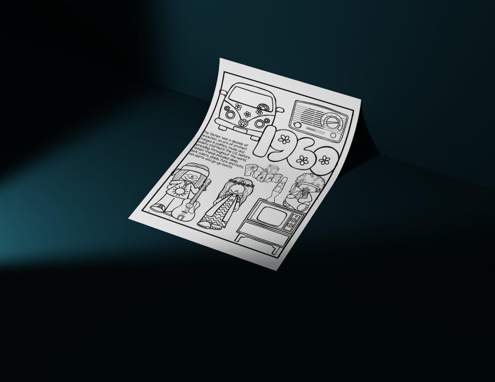 American History 20th Century Coloring Book | Educational Printable ...