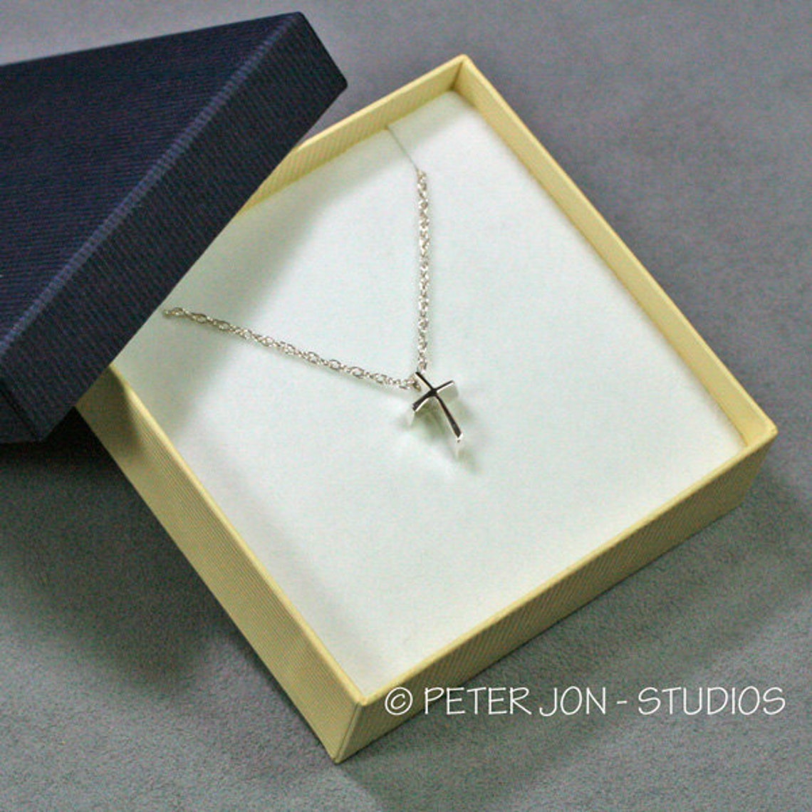 DELICATE CROSS Necklace in Sterling Silver, Includes 1824 Chain ...