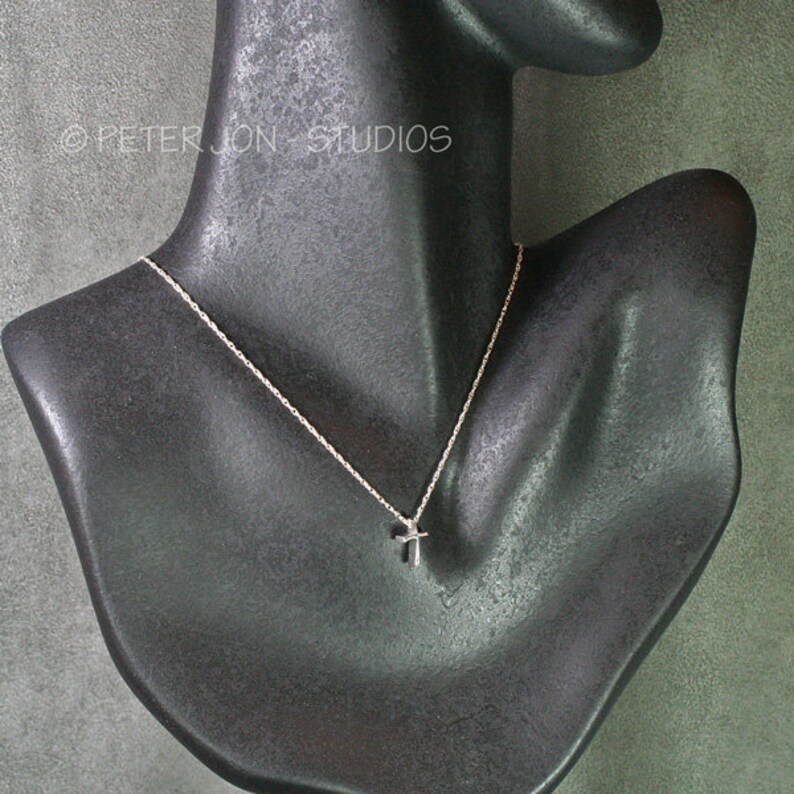 DELICATE CROSS Necklace in Sterling Silver, Includes 1824 Chain ...