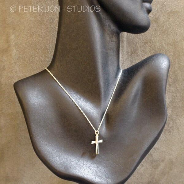 INTERLOCK CROSS Necklace in Sterling Silver, Handmade Christian Pendant ...