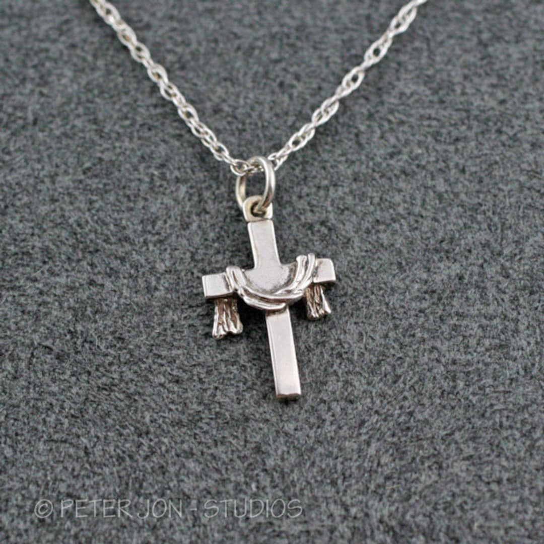 THE ROBE CROSS Necklace in Sterling Silver, Includes 18"-24" Chain - Etsy