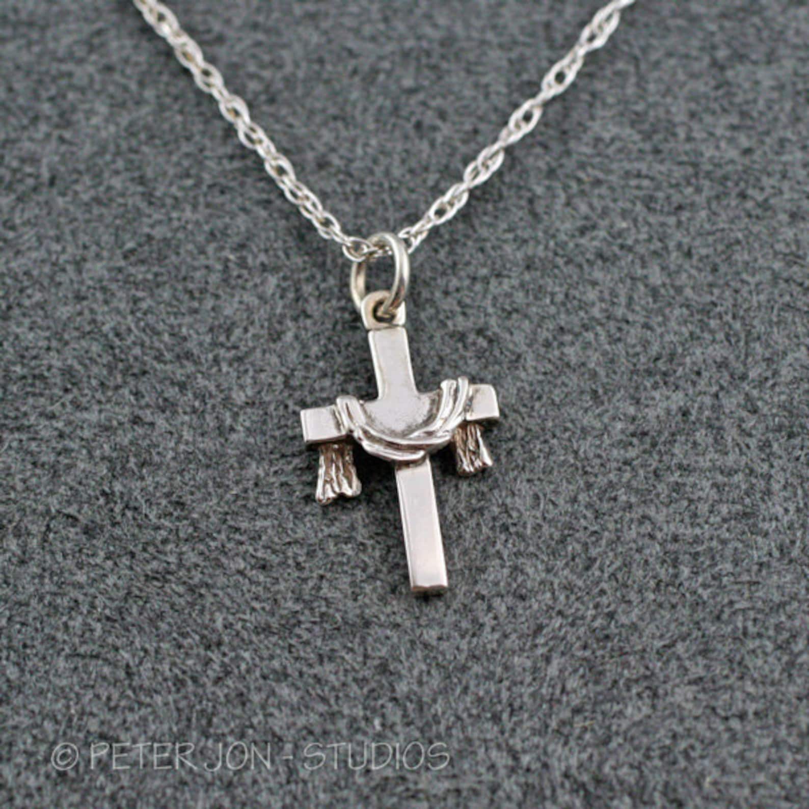 THE ROBE CROSS Necklace in Sterling Silver, Includes 18"-24" Chain - Etsy
