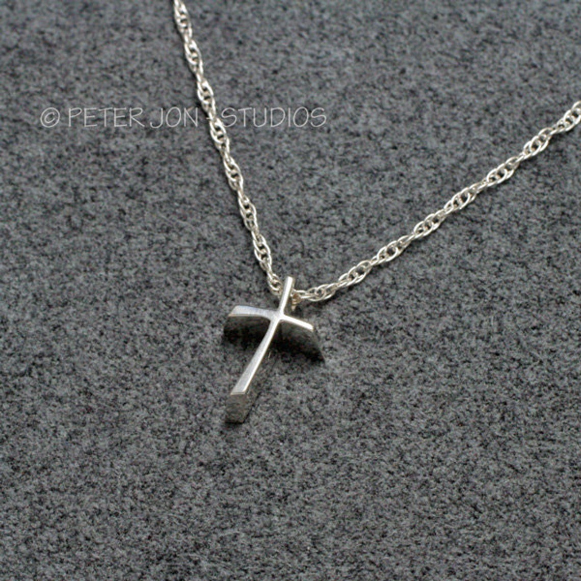 DELICATE CROSS Necklace in Sterling Silver, Includes 1824 Chain ...