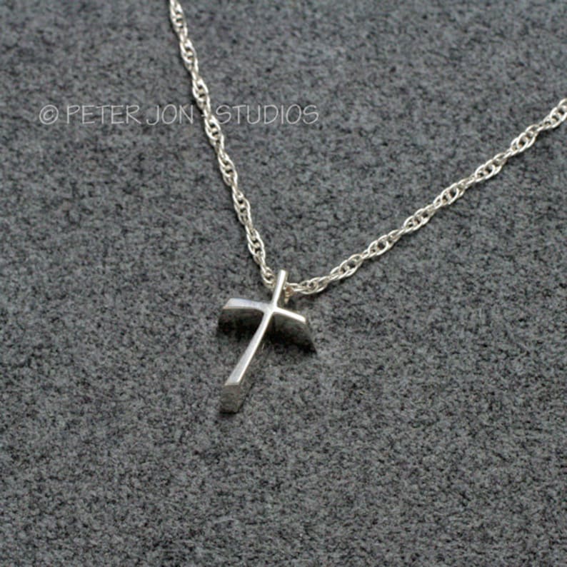 DELICATE CROSS Necklace in Sterling Silver, Includes 1824 Chain ...