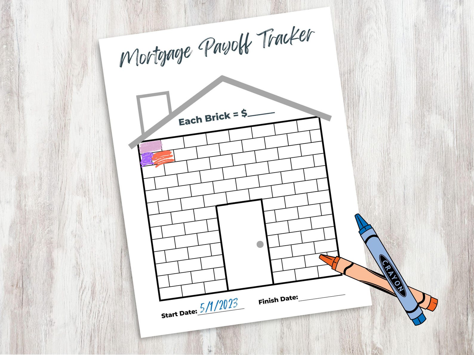 Mortgage Payoff Tracker, Mortgage Chart, Mortgage Payoff Chart ...