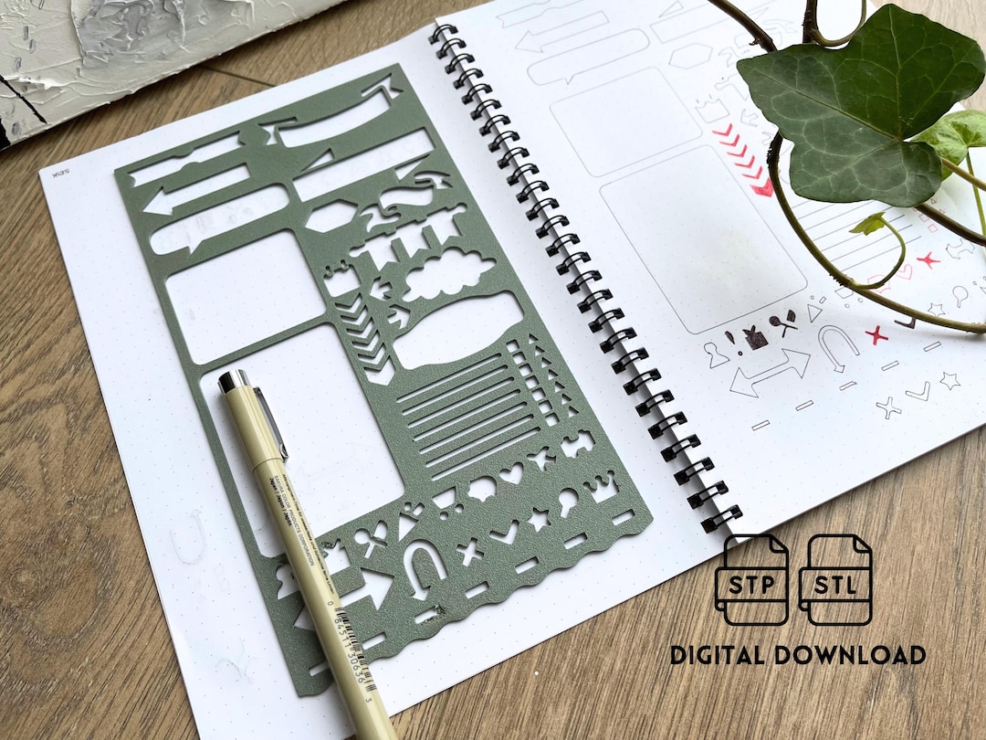 Bullet Style Journal Stencil | Planner Stencil Essential | A5 Size ...