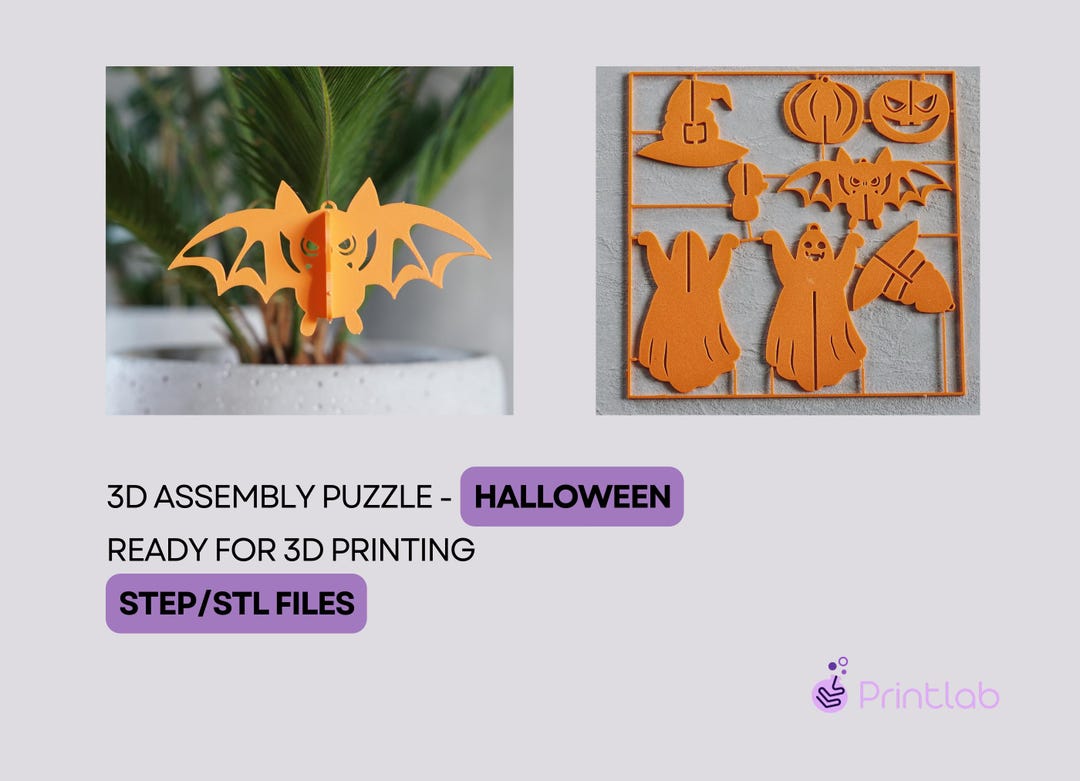 3D Assembly PUZZLE for Printing | Halloween | Assembly Mini Kit | STEP ...