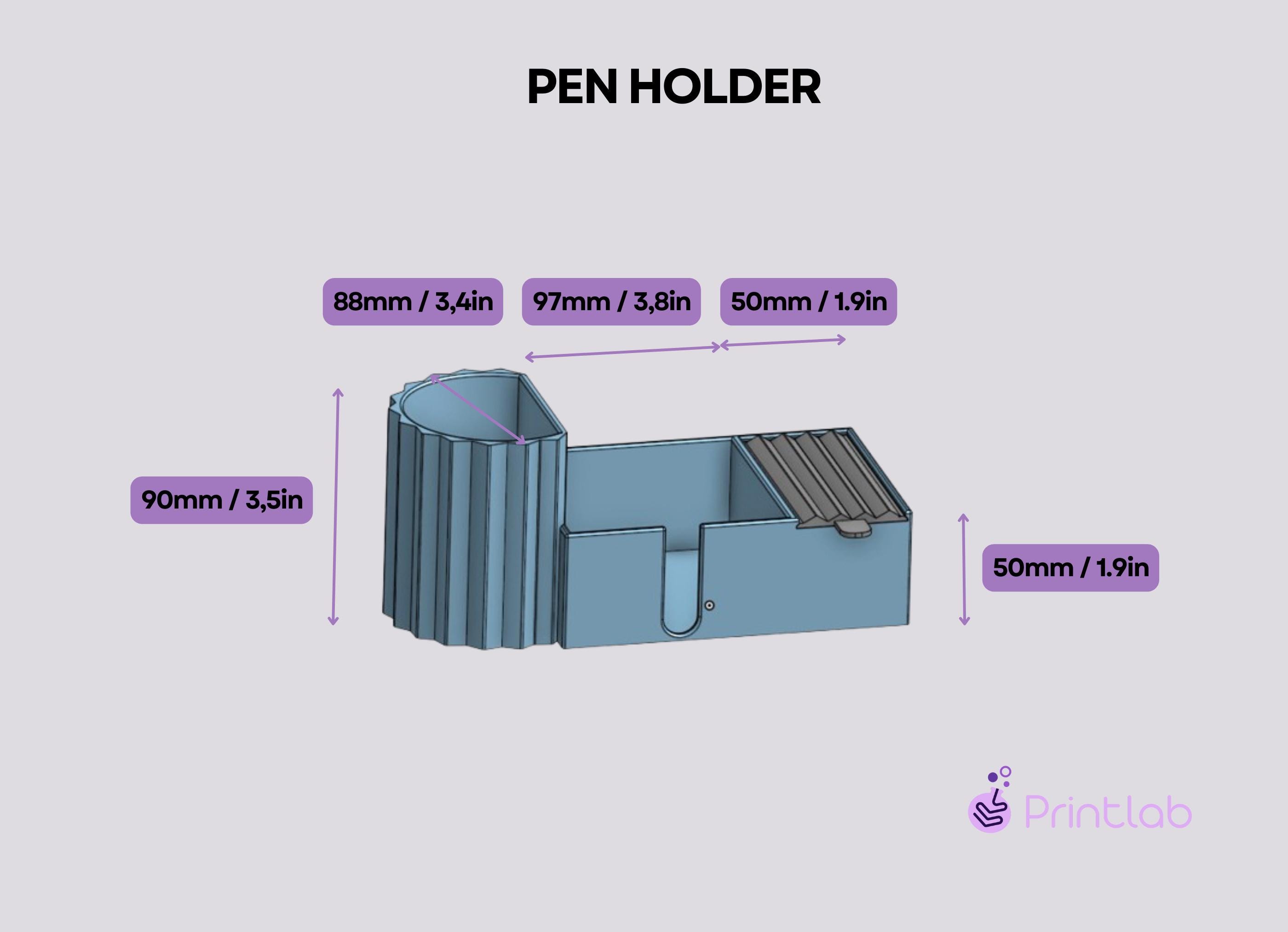 3D Print Pen & Sticker Holder Desk Organizer (STEP STL Files) - Etsy